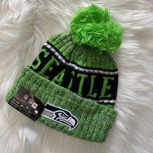 New Era | Accessories | New Era Nfl Seattle Seahawks Beanie With Pom ...